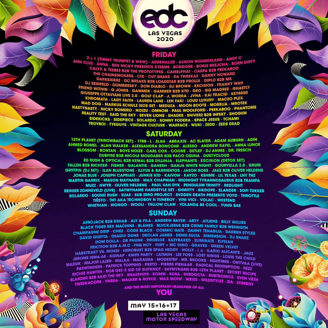 EDC Las Vegas Announces Full Line Up List 2020